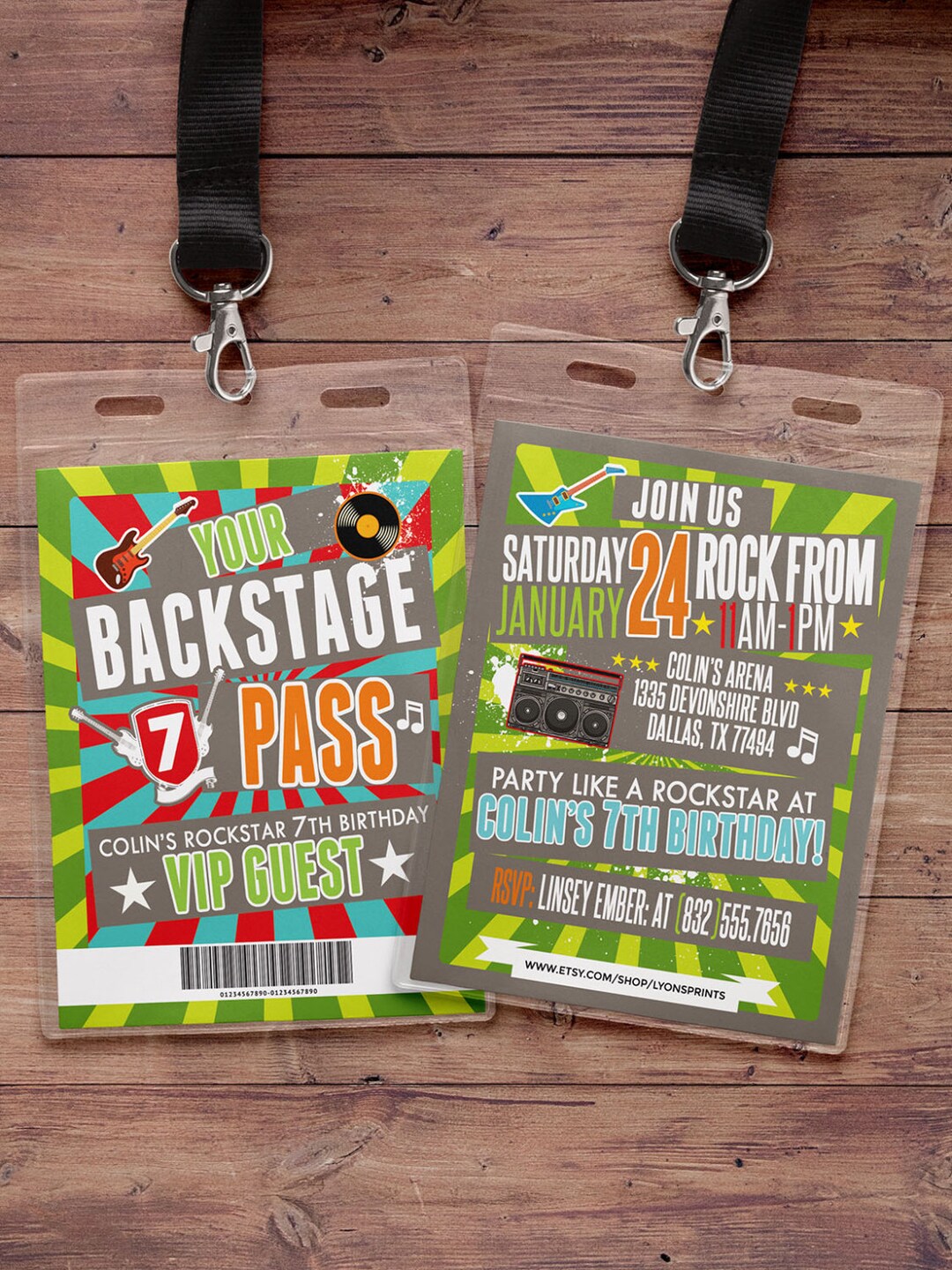 Punk Rock, VIP PASS, Backstage Pass, Vip Invitation, Birthday ...