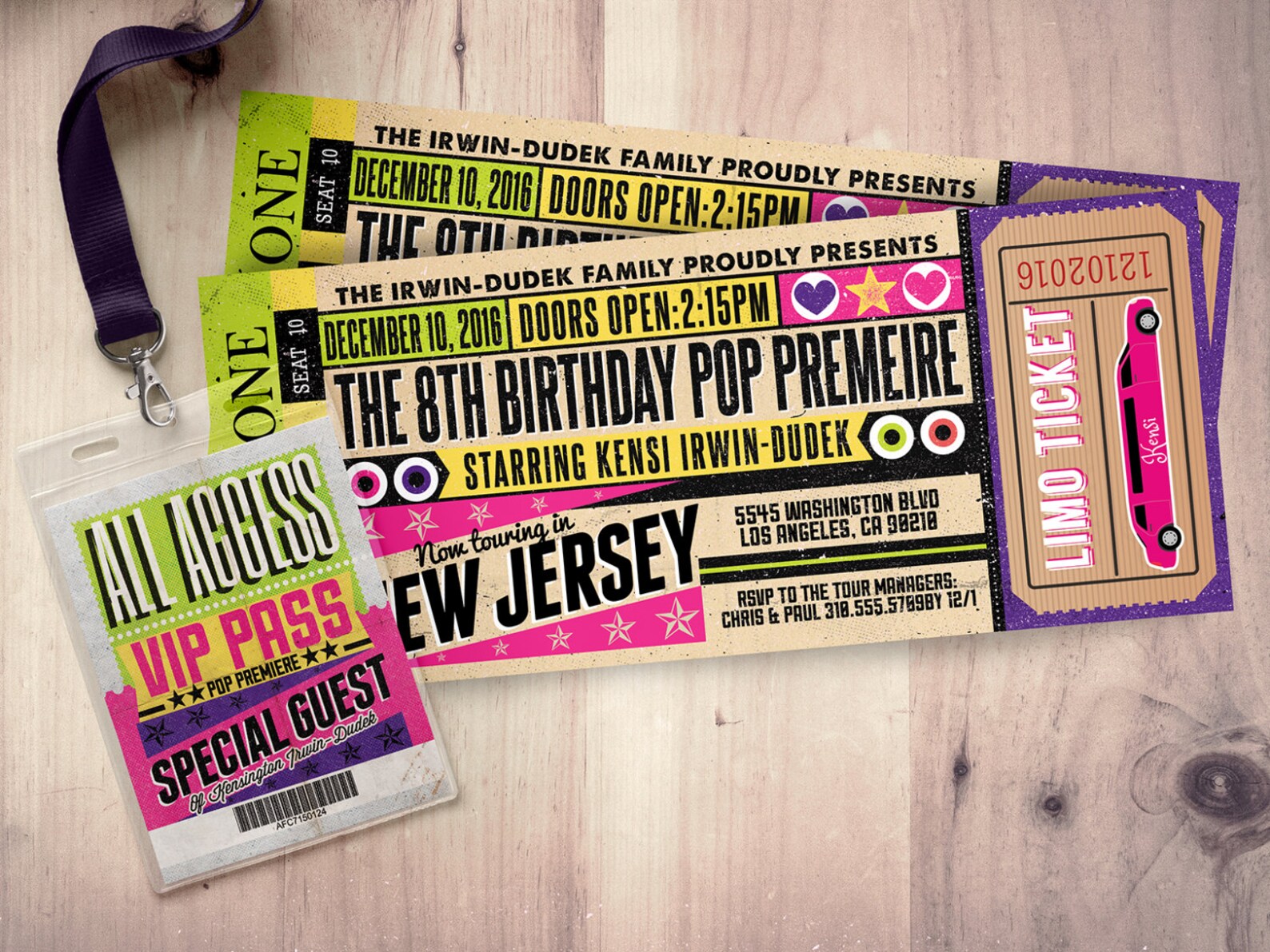 Pop Star Rock Star Concert Ticket Birthday Party Invitation - Etsy