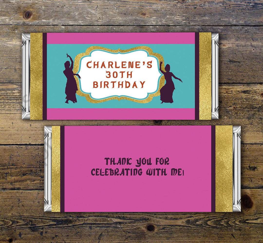 Bollywood. Moroccan Wrapper, Printable Hershey's Bar Wrapper – Birthday ...