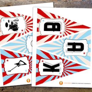 Rockstar Bunting, Personalized DIY Printable Pennant Banner, Baby ...