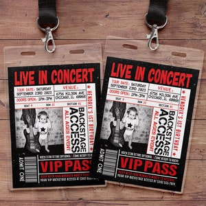 VIP Pass Invitation, Backstage Pass, VIP Invitation, Birthday Invite ...