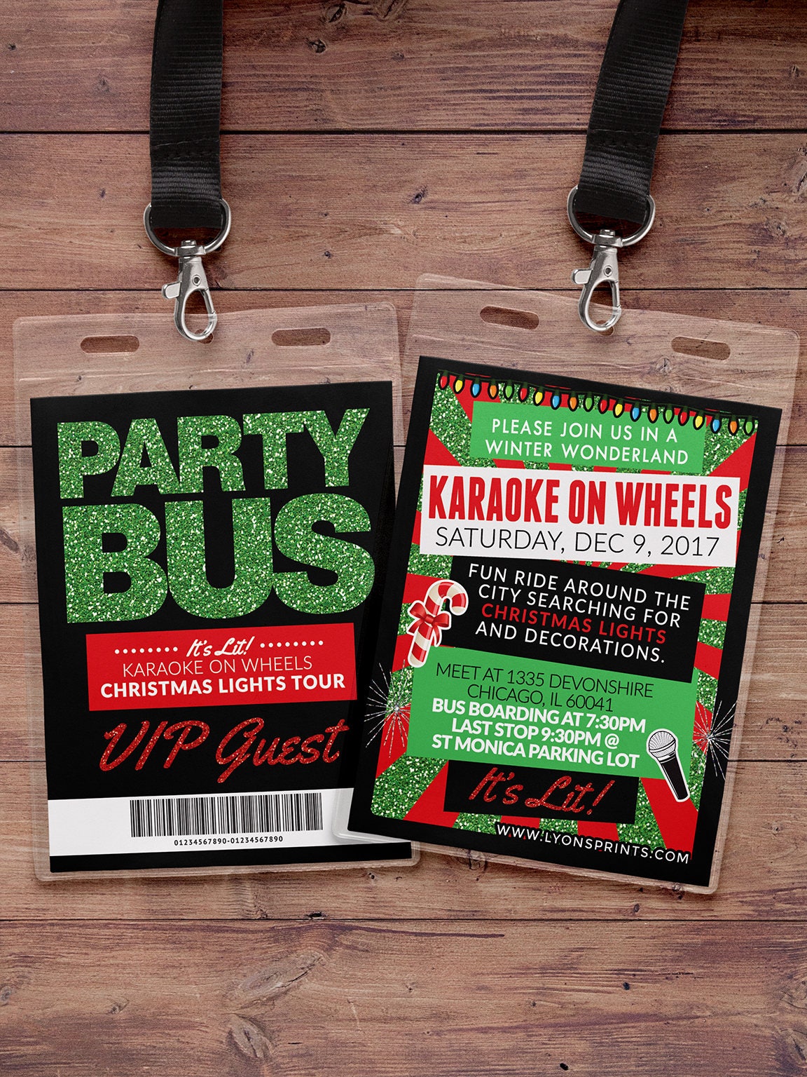 VIP PASS, Party Bus, Limo pass, Birthday invitation, St. Patrick's Day ...