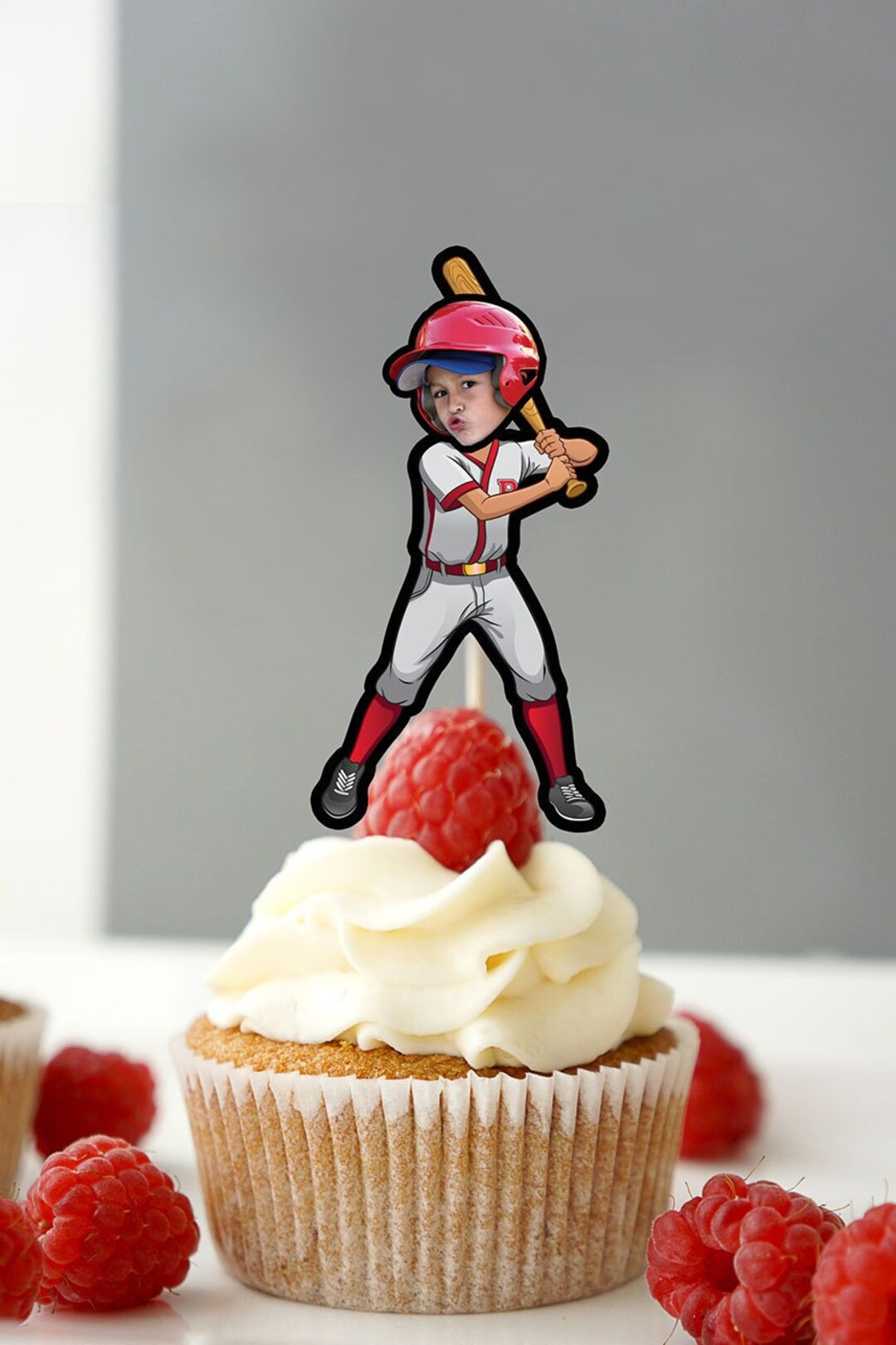 Digital Photo Cupcake Toppers, Baseball Party, Baseball Theme, Baseball ...