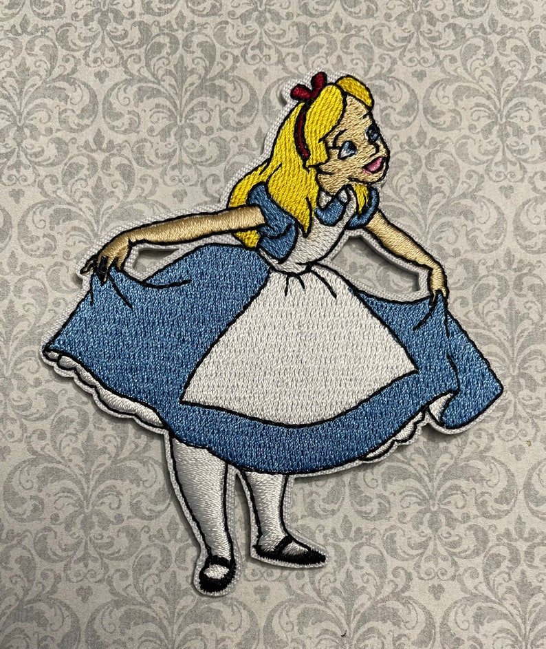 Alice Curtsy Iron on Patch Wonderland Iron On - Etsy Canada