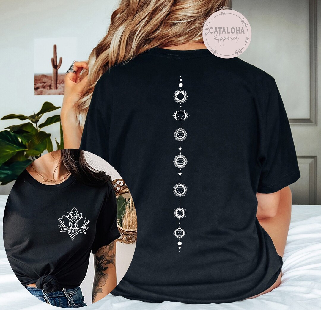 Chakra Symbols, 7 Chakras, Meditation Shirt, Yoga Chakras Shirt, Lotus ...