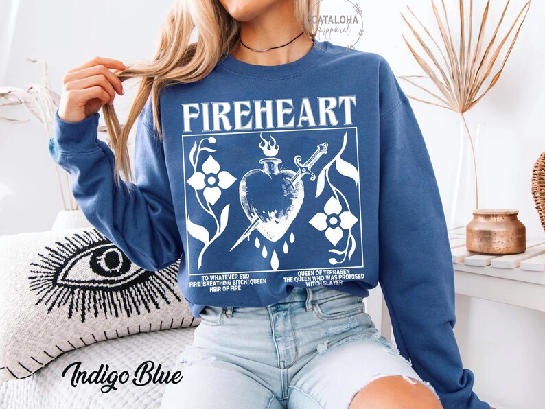 Fireheart Sweatshirt, TOG, Kingdom of Ash, Rowan, Dorian, Manon, Aelin ...