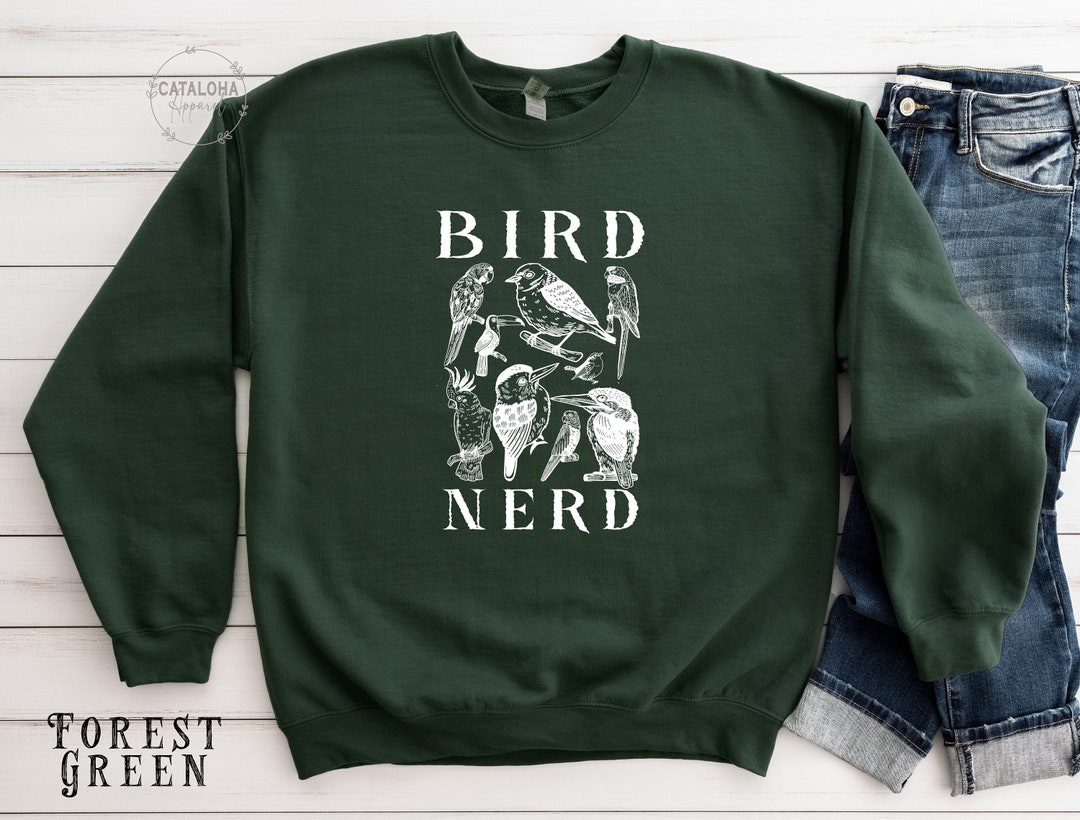 Bird Nerd Sweatshirt, Bird Crewneck, Bird Nerd Sweater, Bird Lover ...