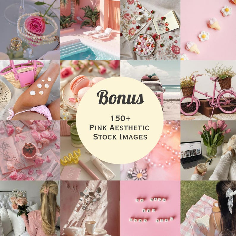 2025 Vision Board Kit, Pastel Aesthetic Mood Board for the Soft Girl in ...