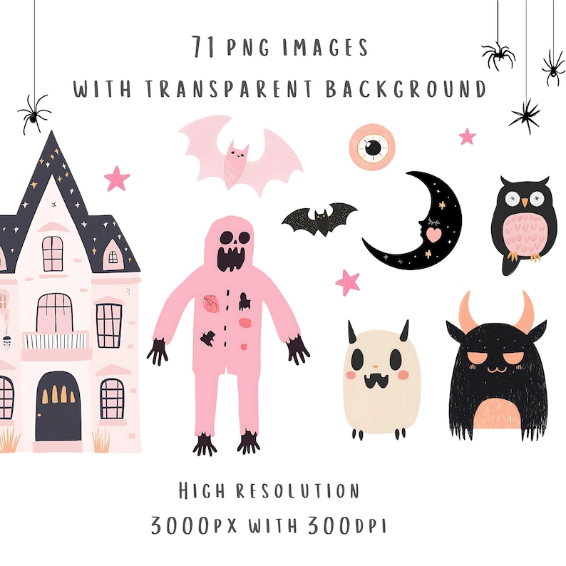 Kawaii Halloween Clipart Bundle | Ghosts, Pumpkins (digital Download - Etsy