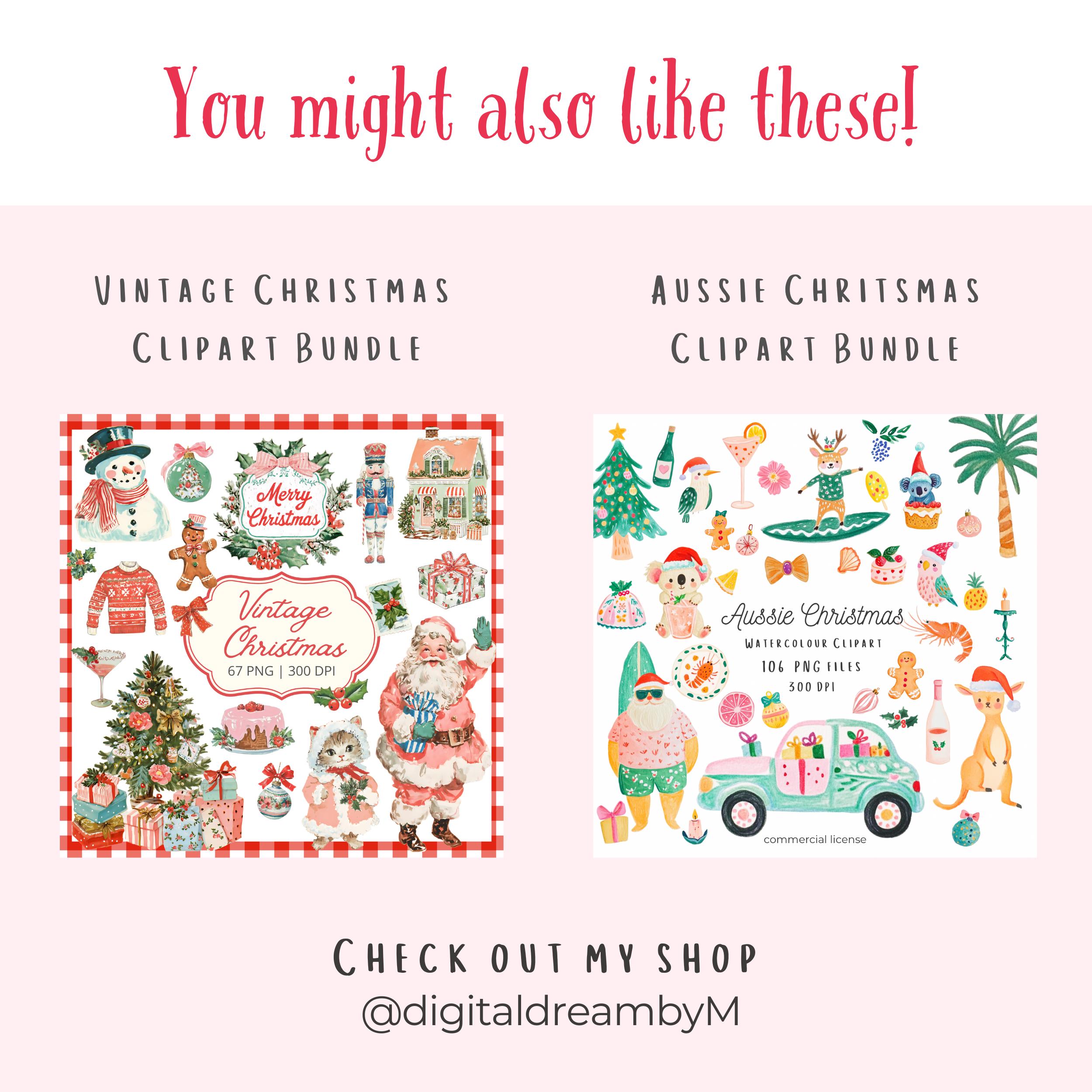 Pink Disco Christmas Clipart Bundle: Groovy Retro PNG Graphics - Etsy