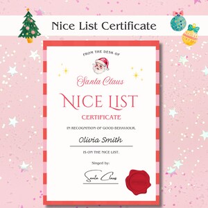 Editable Letter From Santa Template, Include Nice List Certificate and ...