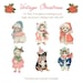 Vintage Christmas Clipart Bundle: Classic Watercolor Holiday Graphics ...