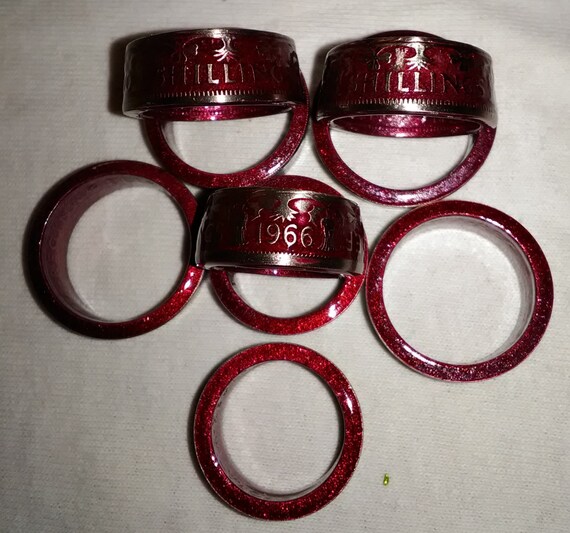 New Powder Coated Colored Custom Handmade Ring 2 Shilling | Etsy