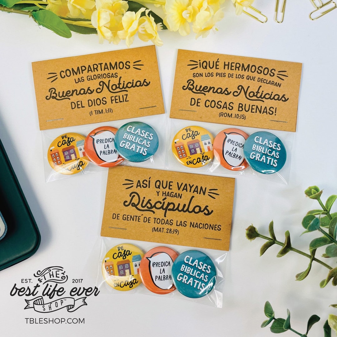Buenas Noticias De Cosas Buenas- Pick Your Theme Button Pins Gift Set ...