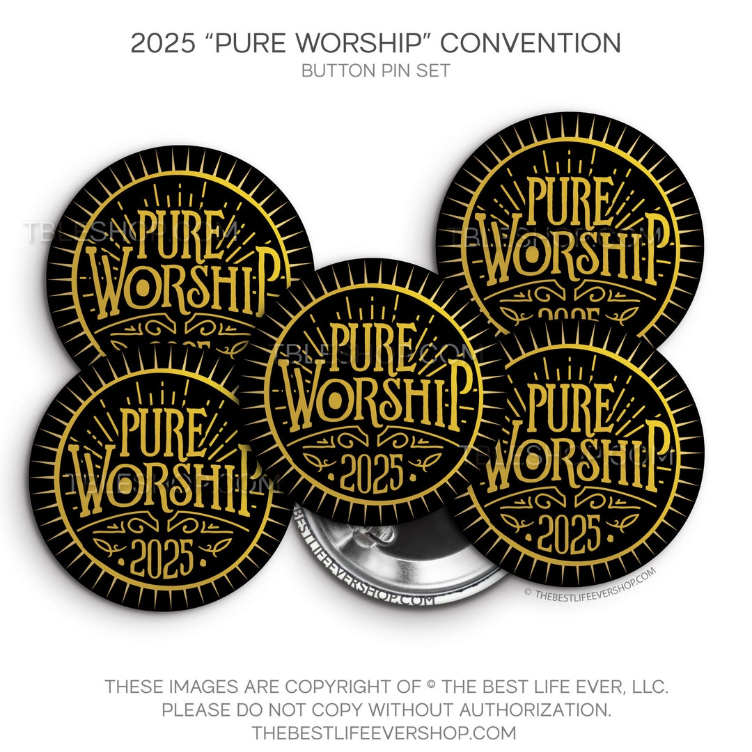 2025 Pure Worship Convention Button Pins - Art Deco Style - Jw Gifts ...