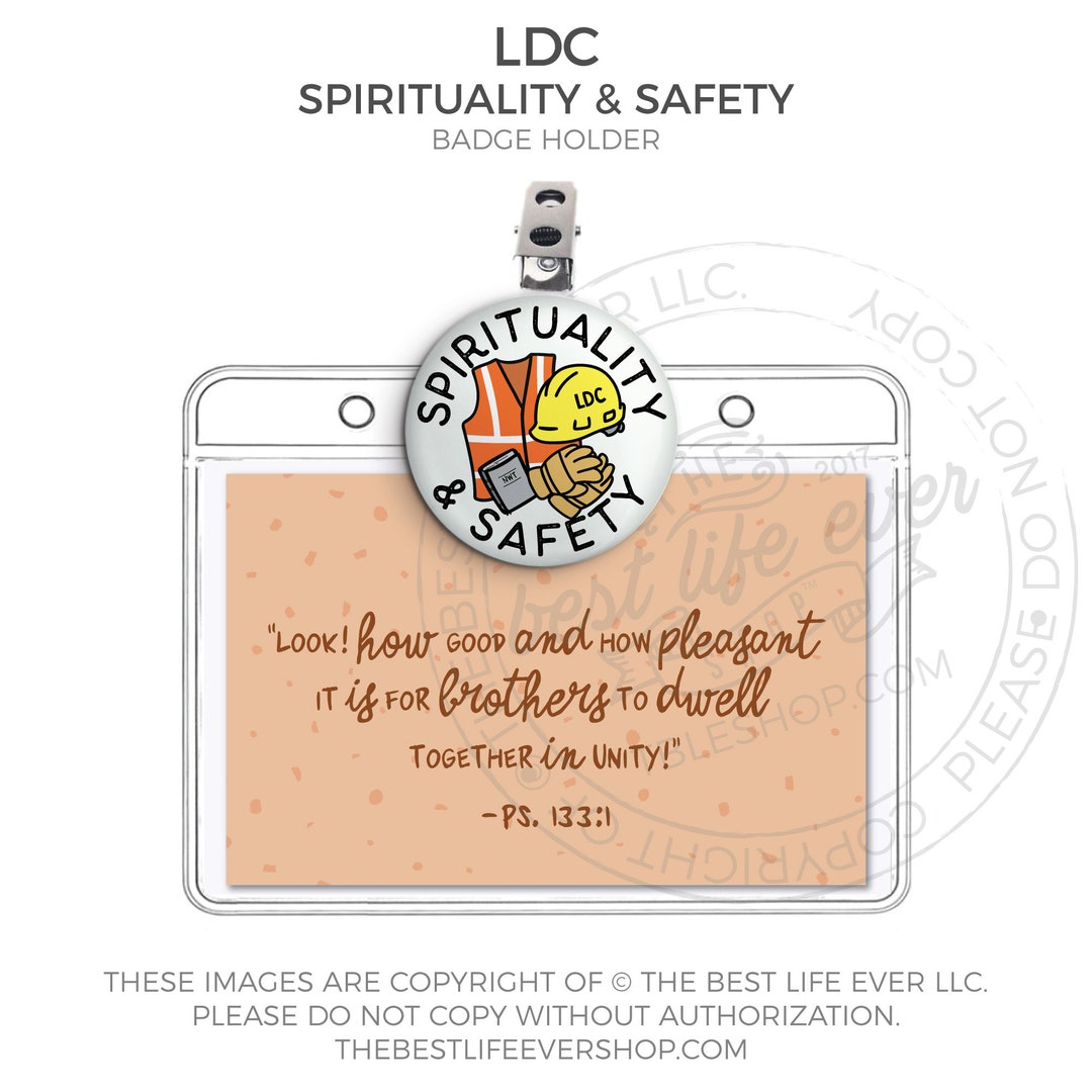Spirituality and Safety LDC/DRC Badge Holder - Porta Solapa - Jw Gifts ...