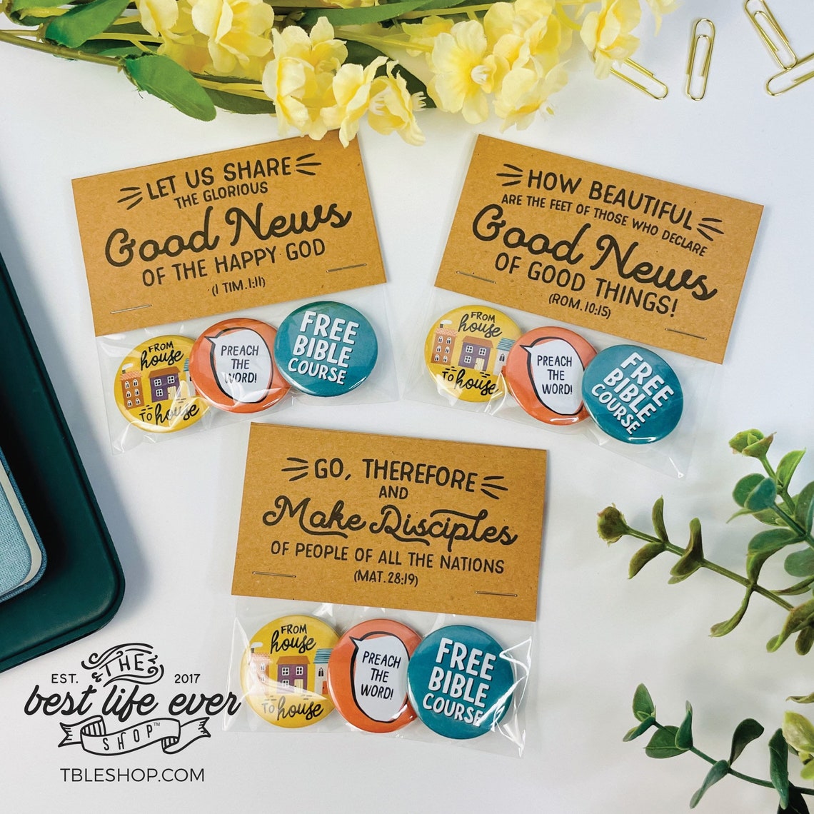 Good News of Good Things- Pick Your Theme Button Pins Gift Set - Jw ...