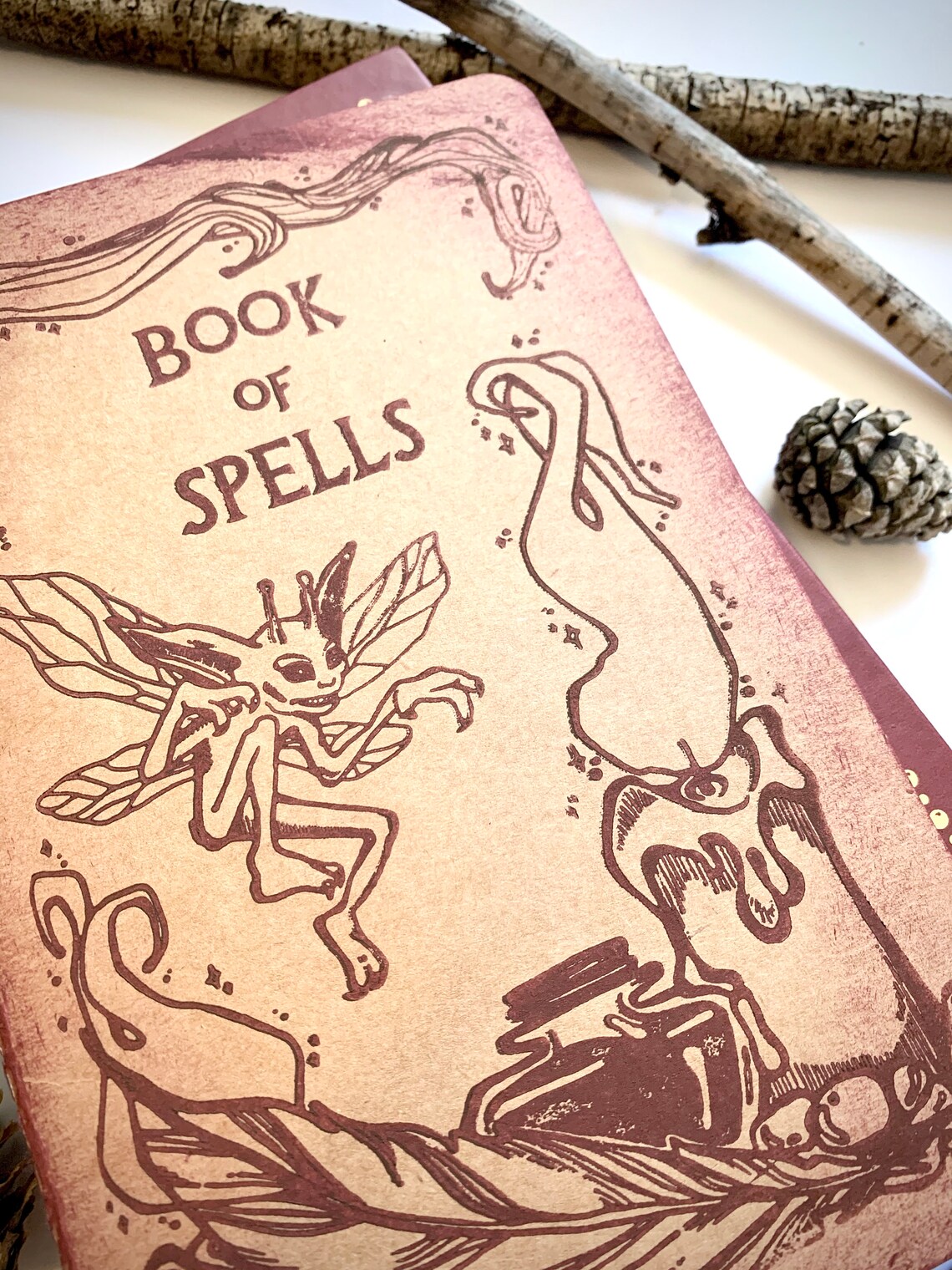 Book of Spells Notebook Magical Wizardry Notebook Witches - Etsy