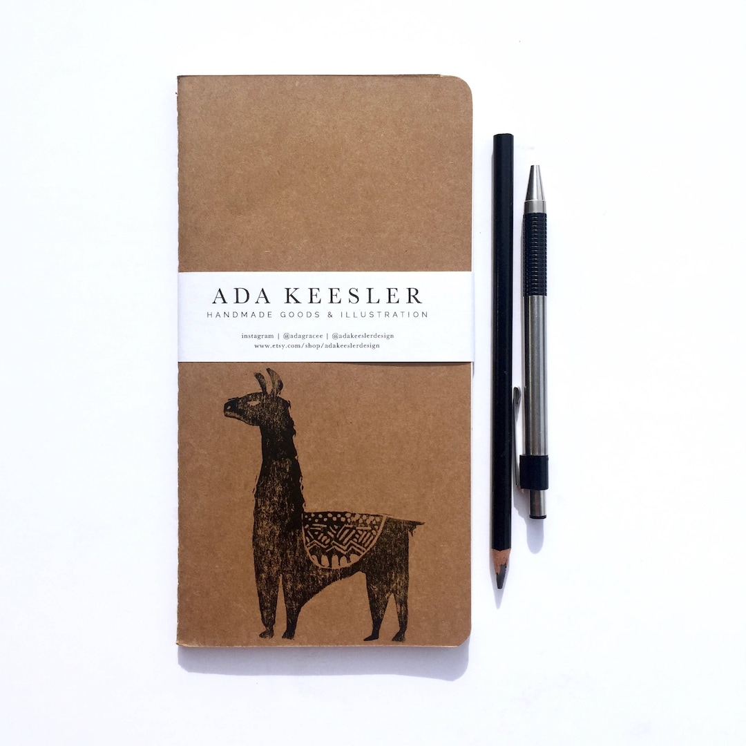 Llama Notebook, Llama Travel Journal, Travel Journal Insert, Midori ...