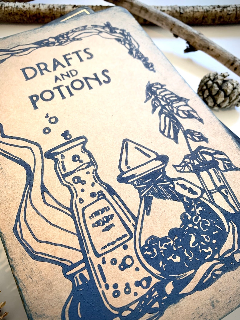 Drafts & Potions Notebook Magical Wizardry Notebook Witches | Etsy