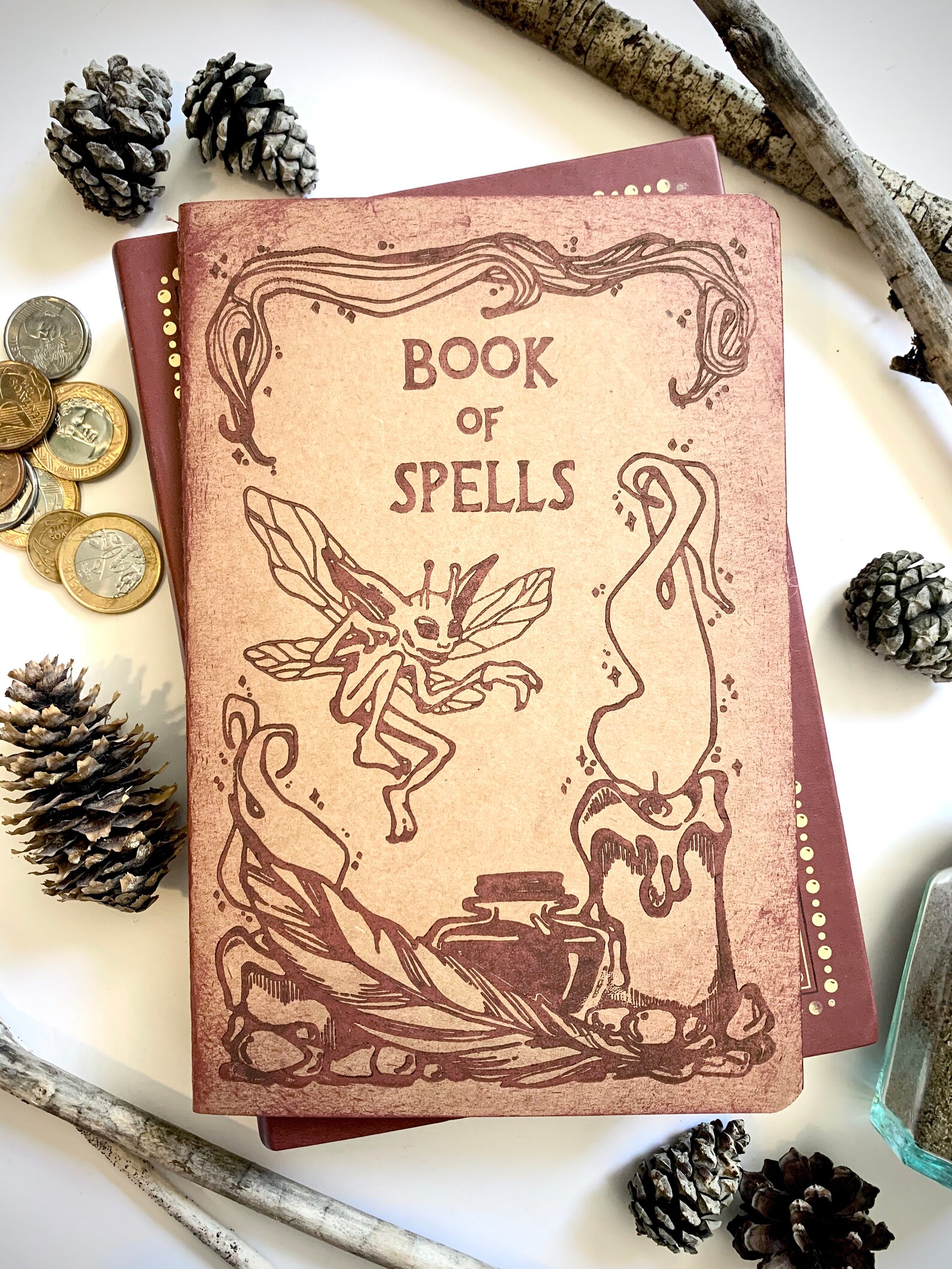Book of Spells Notebook Magical Wizardry Notebook Witches - Etsy