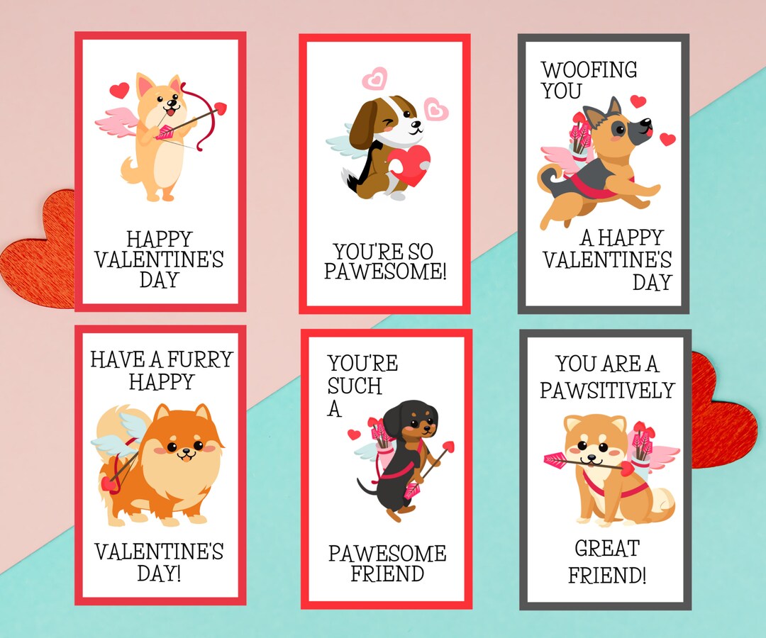 Kids Valentines Cards Instant Digital Download Printable Kids ...