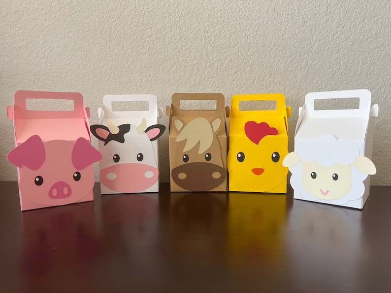 Farm Animals Goodie Boxes - Etsy