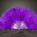 Marabou FEATHER Fan - PURPLE (opens & Closes) 12" X 20" - Etsy