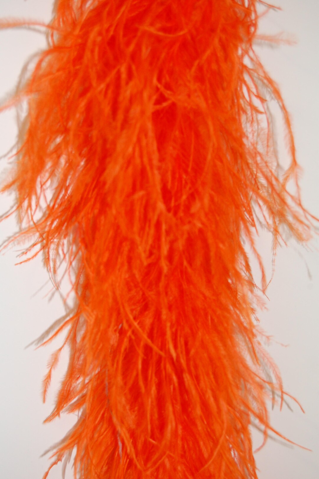 4 Ply ORANGE Ostrich Feather Boa 2 Yards for Halloween Costume Craft ...