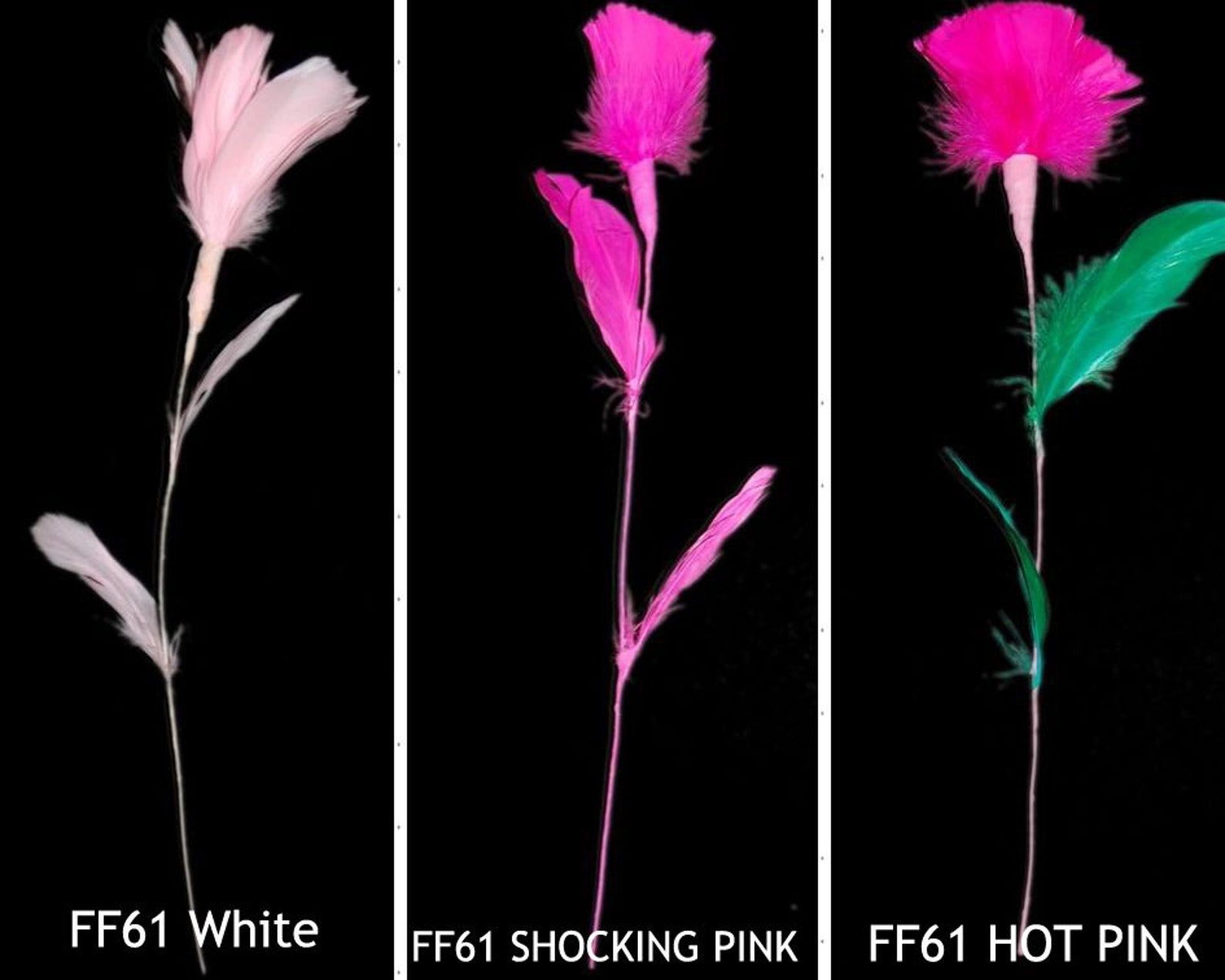 Feather Flowers : Various Styles and Colors to Choose 10-14" Tall ...