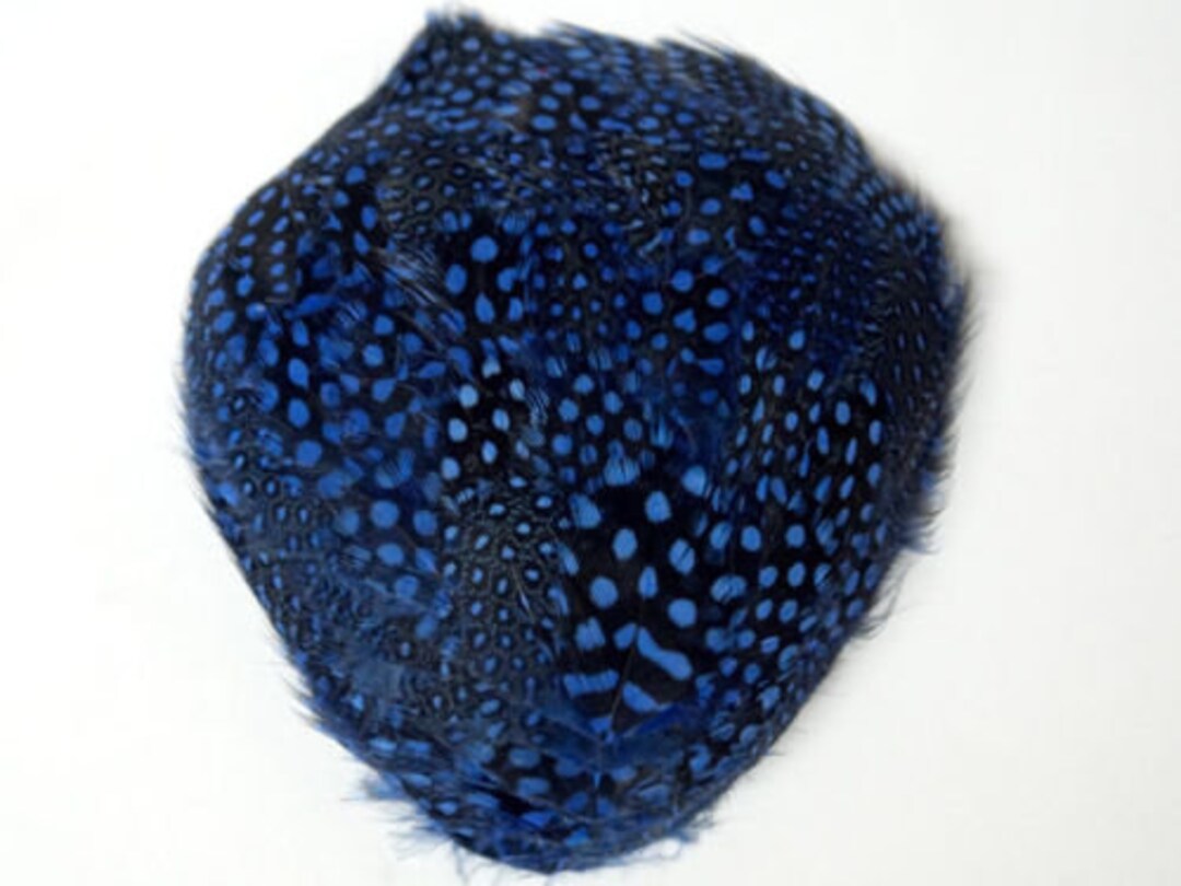 One Dyed GUINEA FEATHER PAD - Royal Blue ; Headband/hats - Etsy