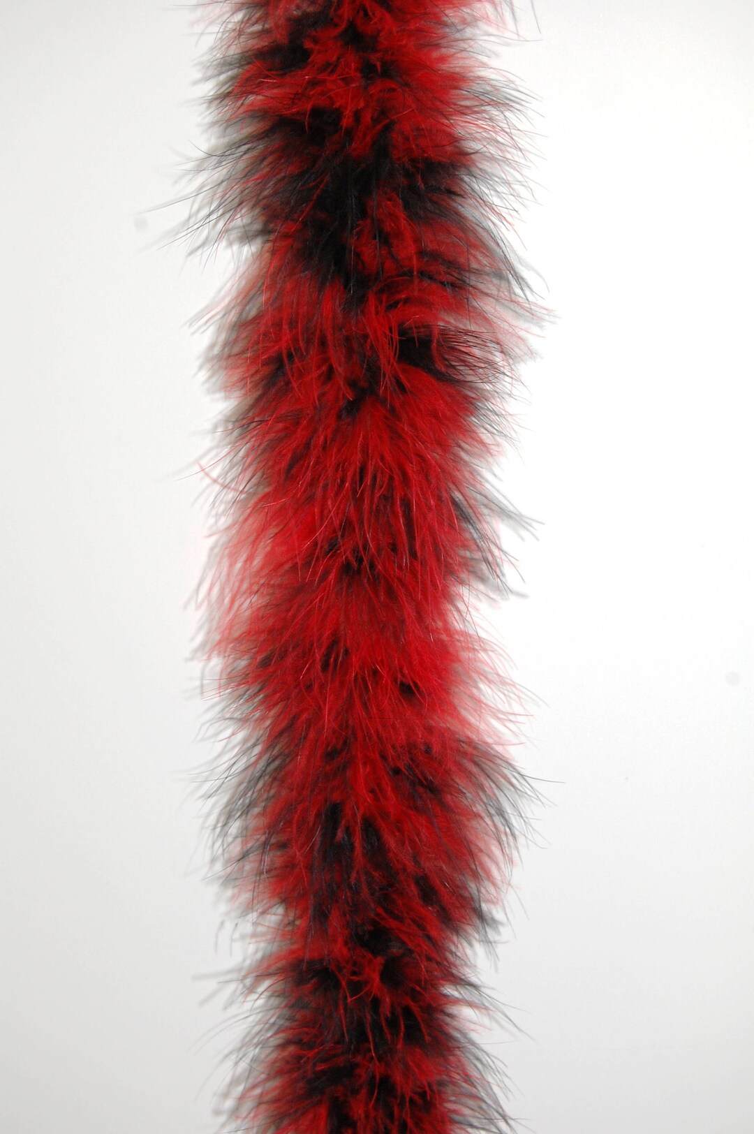 RED/BLACK 22 Gram Marabou Feather Boa 72 Inches Long for Halloween ...