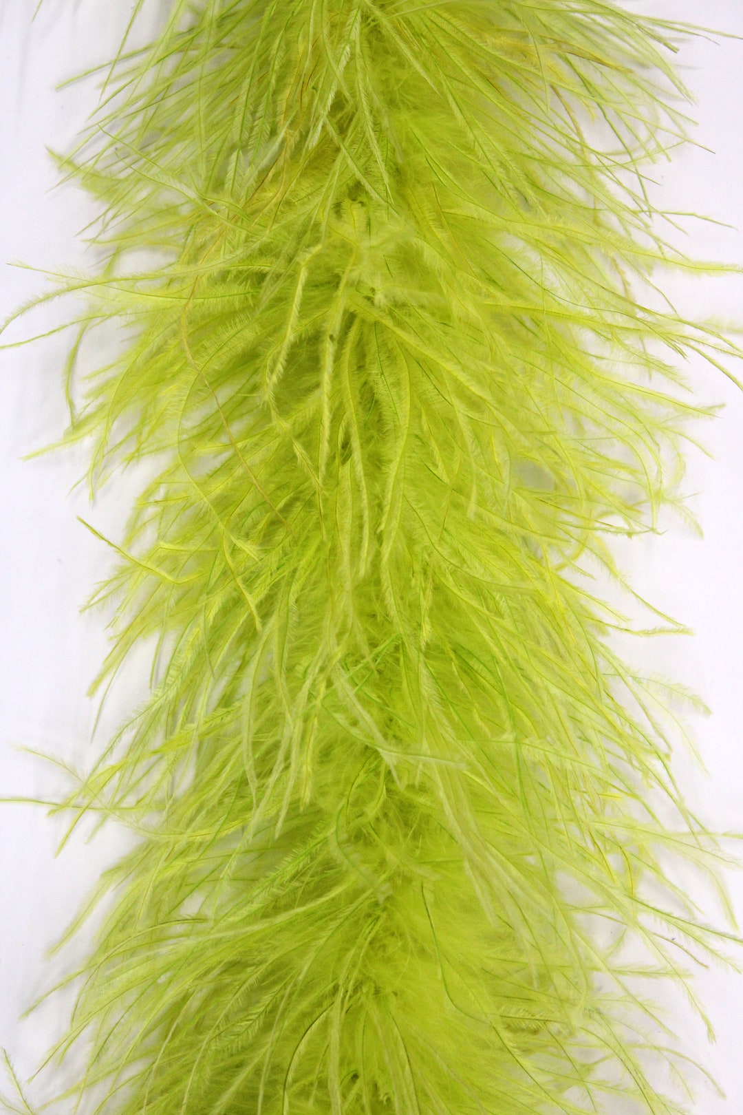 4 Ply MOSS GREEN Ostrich Feather Boa 2 Yards for Halloween Costume ...