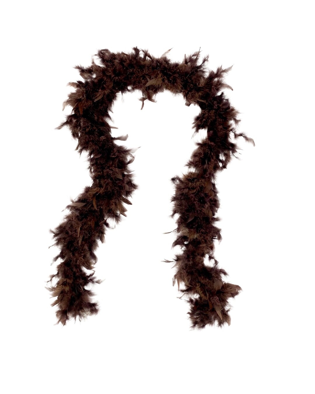 BROWN 50 Gram Chandelle Feather Boa 2 Yards Long 5" Wide for Halloween ...