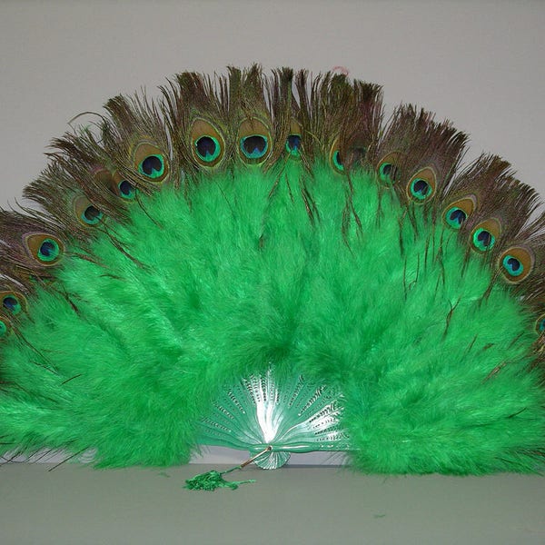Peacock Feather Fan - Etsy