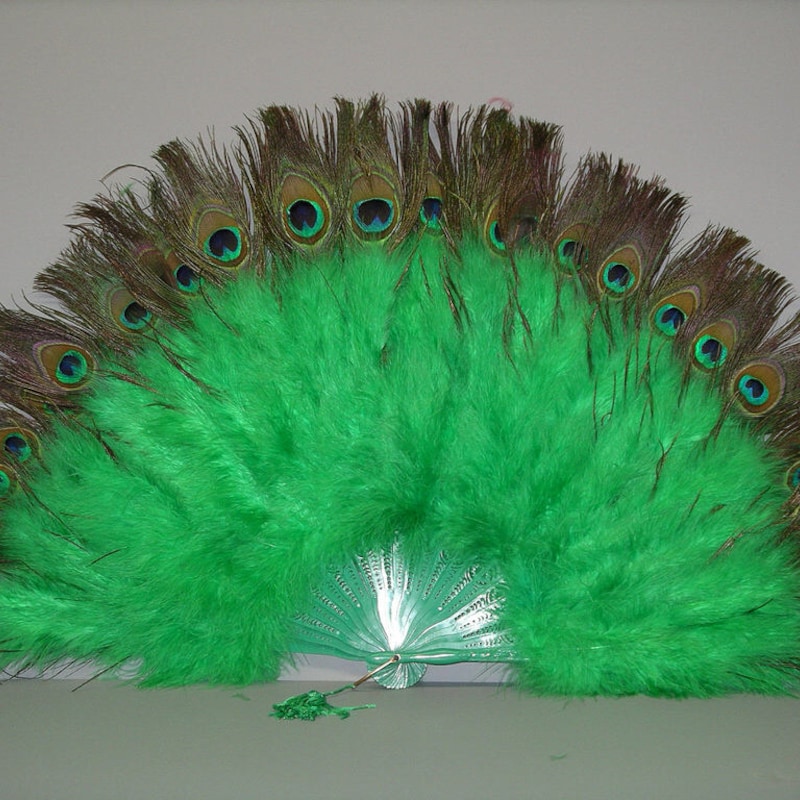 Peacock Feather Fan - Etsy