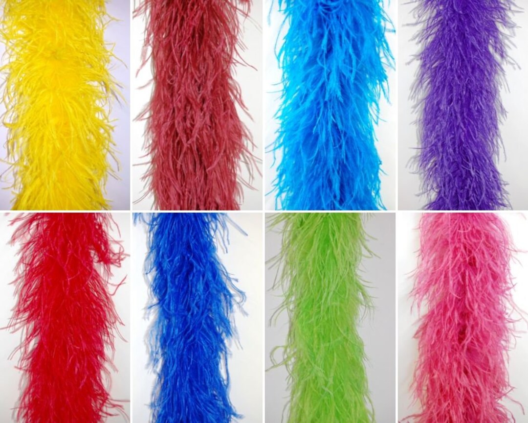 4 PLY Ostrich Feather Boa 2 Yards Long Very Thick Over 50 Colors for ...
