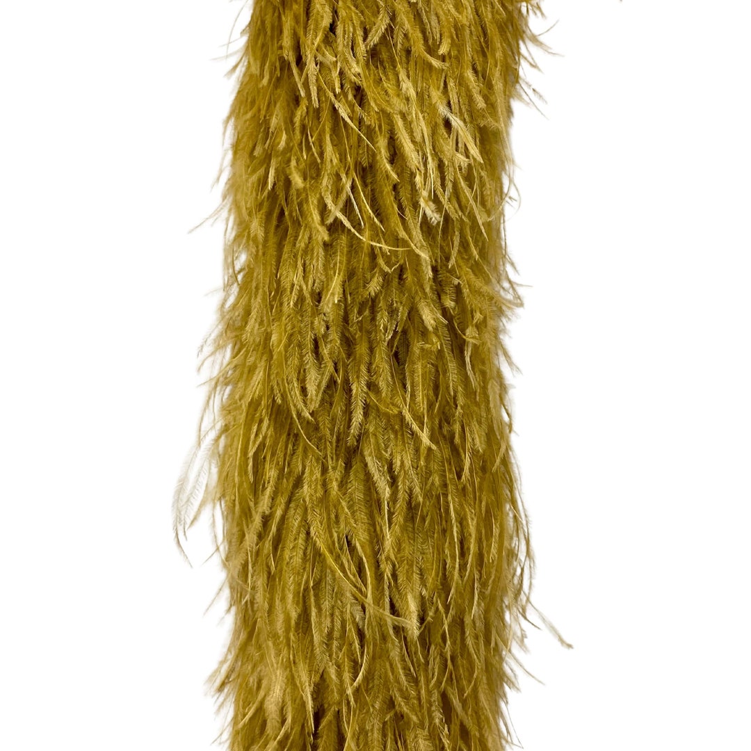 6 PLY Thick TOPAZ Ostrich Feather Boa for Burlesque Halloween Costume ...