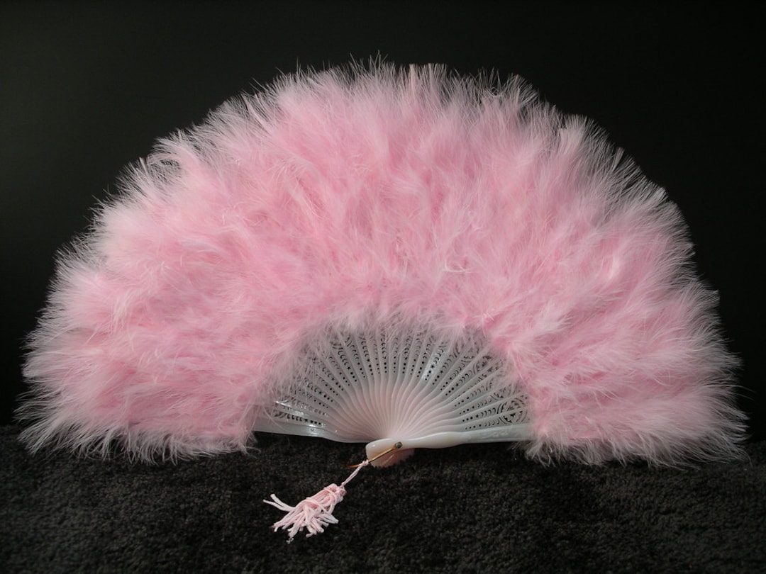 Marabou FEATHER Fan 12" X 20" LIGHT PINK (opens & Closes) - Etsy