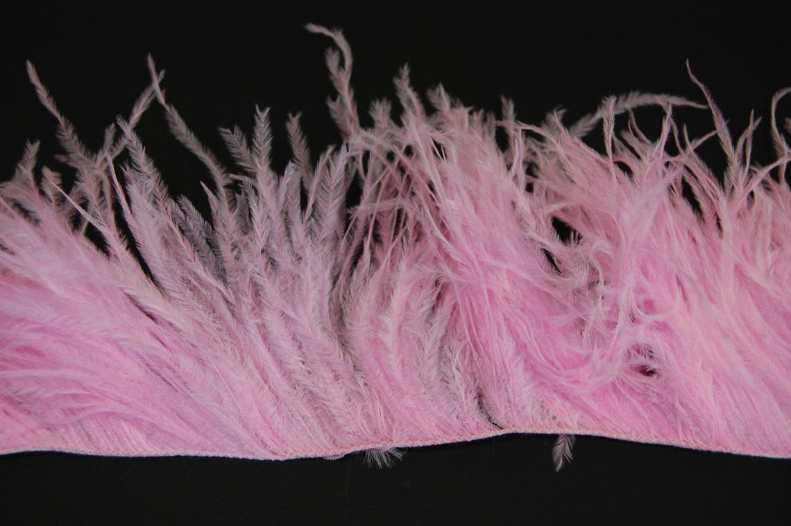 12" Strip of OSTRICH Feather Fringe - Light Pink (4"-6" in Height) - Etsy