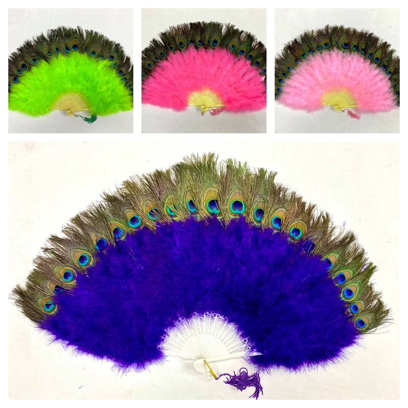 Peacock Feather Fan - Etsy