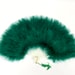 2 Large OSTRICH Feather Fans in WHITE 50 X 30 for Burlesque Fan Dance ...