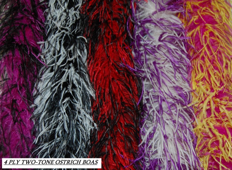 4 PLY Ostrich Feather Boa Hot Pink/light Pink 2 Yards for Costume ...