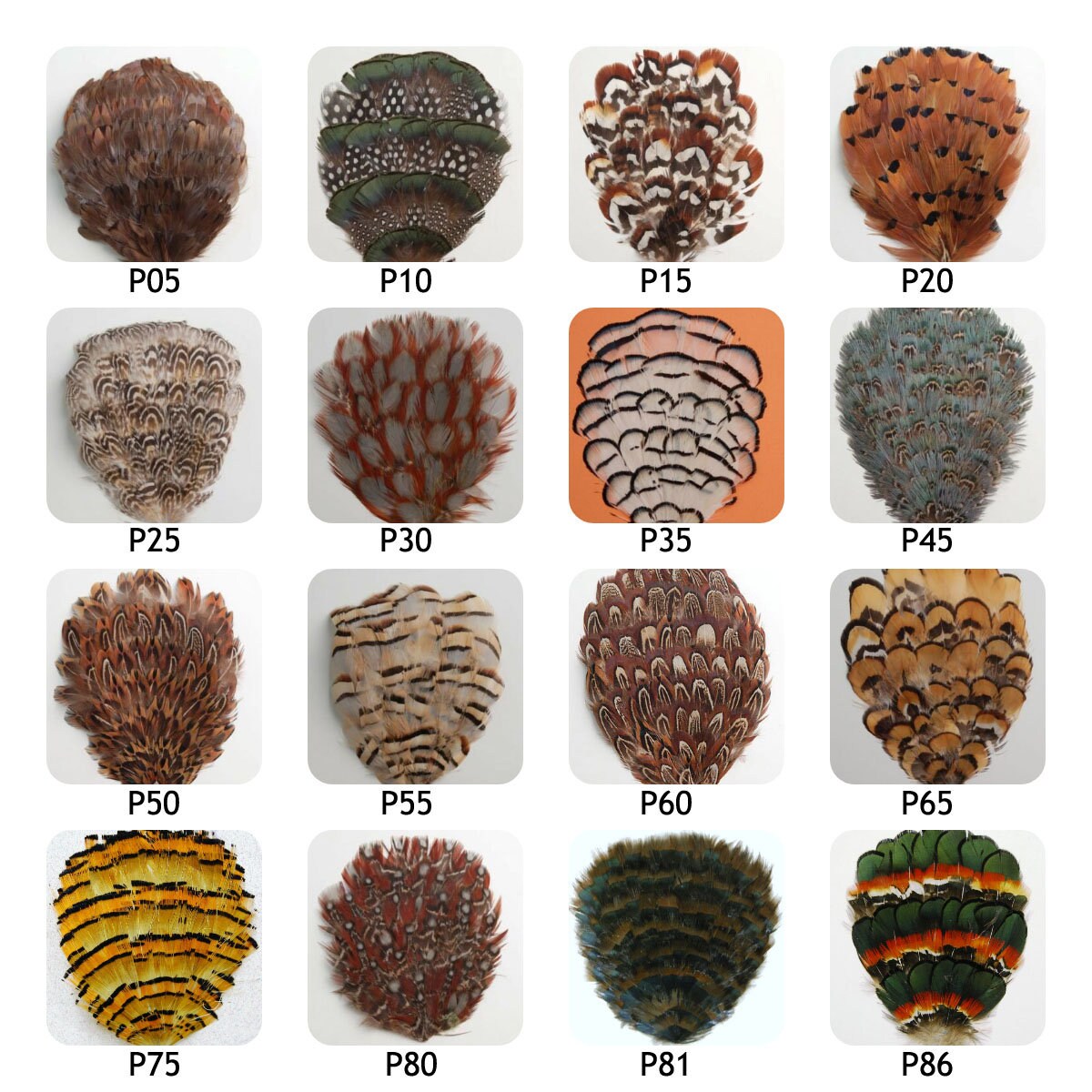 PHEASANT Feather PADS in Many Various Styles/colors for Hats Millinery ...