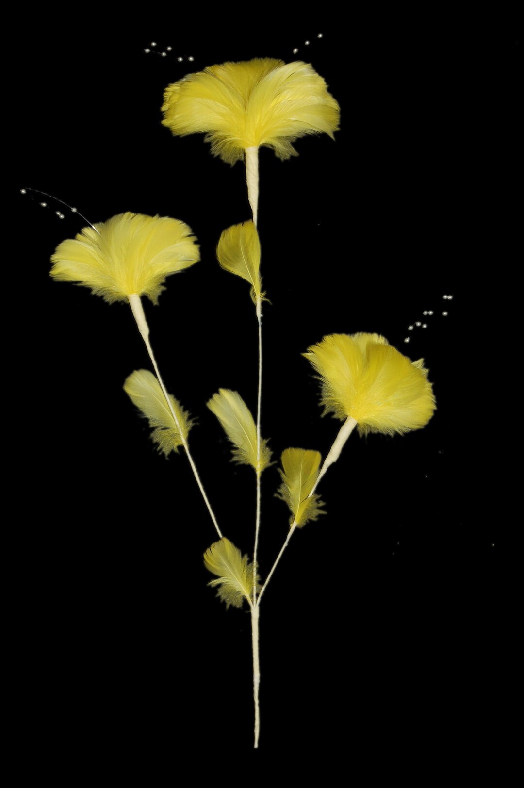 Feather Flower Lily Tri-stemmed (FF64) - YELLOW 10-14" Tall ...