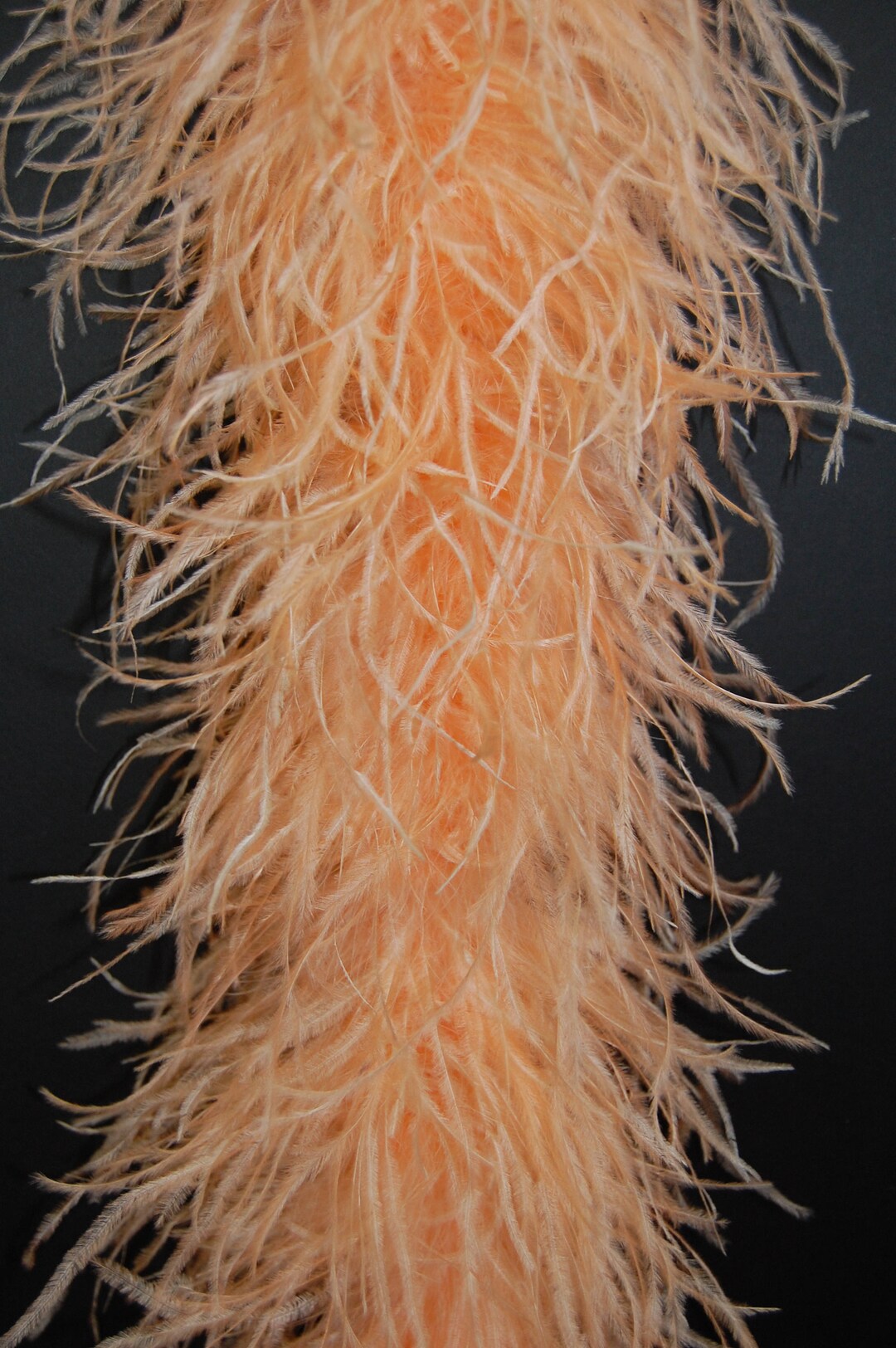 4 Ply PEACH Ostrich Feather Boa 2 Yards for Halloween Costume Craft ...
