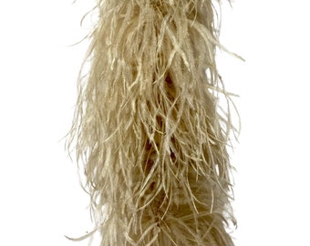 4 Ply MOSS GREEN Ostrich Feather Boa 2 Yards for Halloween Costume ...