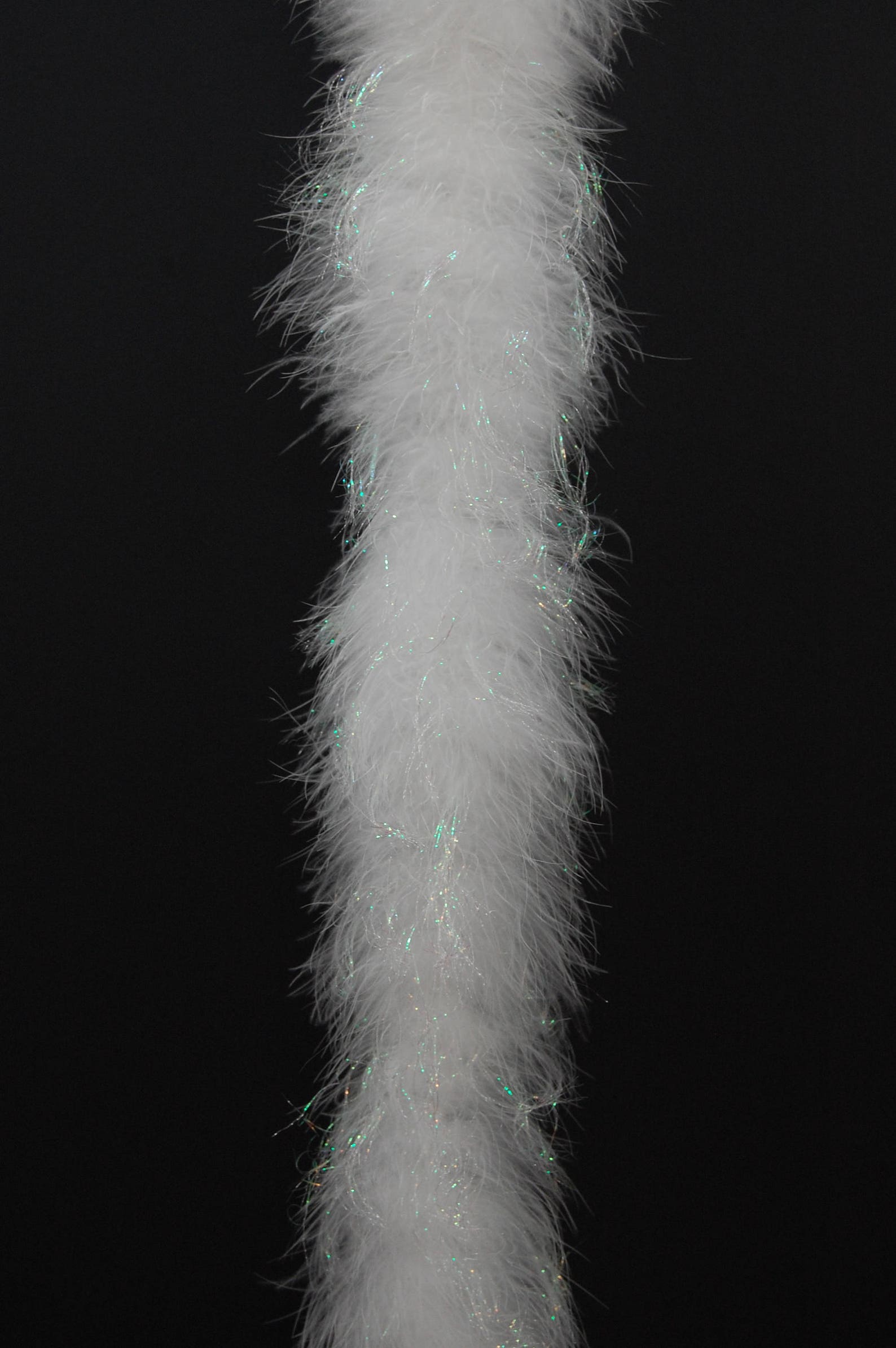 CHRISTMAS SPECIAL: White Marabou Boa W/ Iris Lurex to Enhance the Look ...