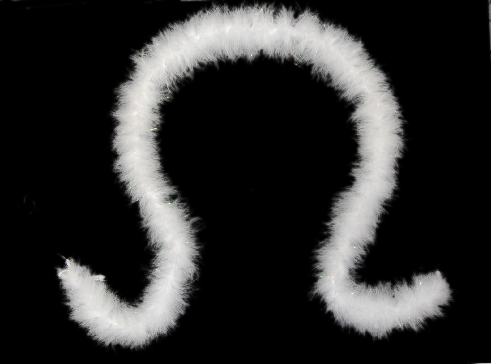 CHRISTMAS SPECIAL: White Marabou Boa W/ Iris Lurex to Enhance the Look ...