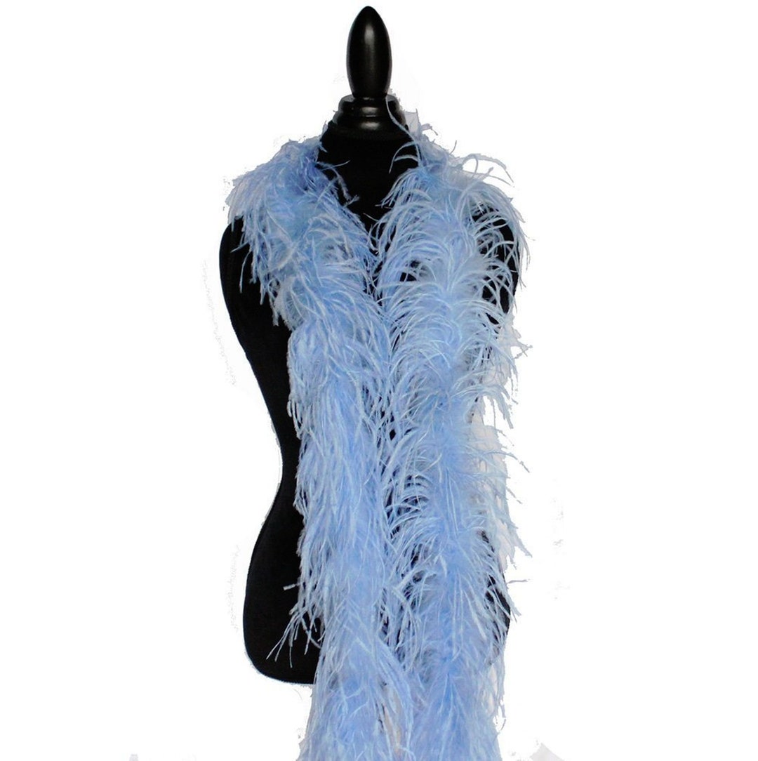 2 Ply BABY BLUE Ostrich Feather Boa 72" Long for Halloween Costume ...